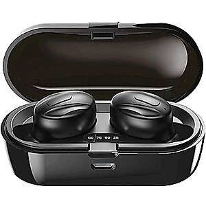 Hoseili 2023 new editionBluetooth Headphones.Bluetooth 5.0 Wireless Earphones in-Ear Stereo Sound Microphone Mini Wireless Earbuds with Headphones and Portable Charging Case for iOS Android PC. XG1