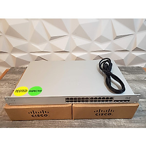 Cisco Meraki MS220-24P-HW 24 Port PoE 4 SFP Gigabit Network Switch (Renewed)