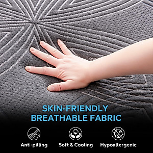 Gelsea 10 Inch Memory Foam Mattress in a Box,Cooling Gel Foam&Pressure Relief,Made in USA,CertiPUR-US Certified,Full Size Bed,75" X 54" X 10"