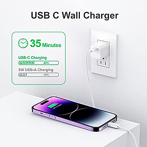 USB C Charger Block, Besgoods [3Pack] 5V 2.4A Phone Charger Power Adapter Mini Cube Wall Plug Compatible with iPhone 14 Pro Max 13 12 11 SE XR XS X 8 7 Plus, Pad, AirPods Pro - White