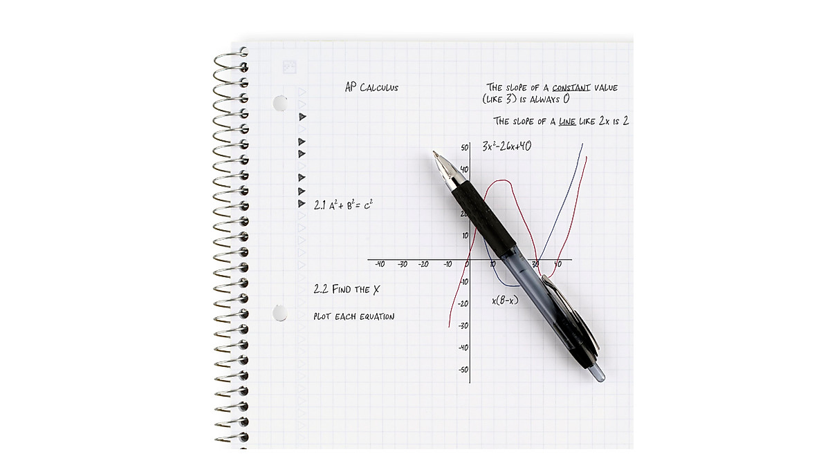 Five Star 1-Subject Graph Notebook | Lasts All Year