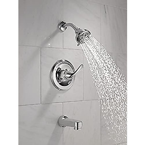 Delta Faucet Classic Bathtub Faucet Set, Shower Faucet Set, Delta Shower Trim Kit, Tub and Shower Faucet Combo, Chrome T13420-PD (Valve Not Included)