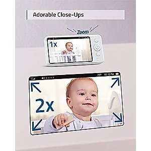 eufy Security, SpaceView Pro Video Baby Monitor with 5" Screen, Two-Way Audio, Security Camera, 720p, Pan & Tilt, Night Vision, Lullaby Player, Wide Angle Lens Not Included (No App Required)