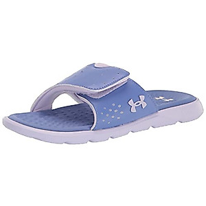 Under Armour Women's Ignite Pro Slide, (400) Baja Blue / Nebula Purple / Nebula Purple, 7, US