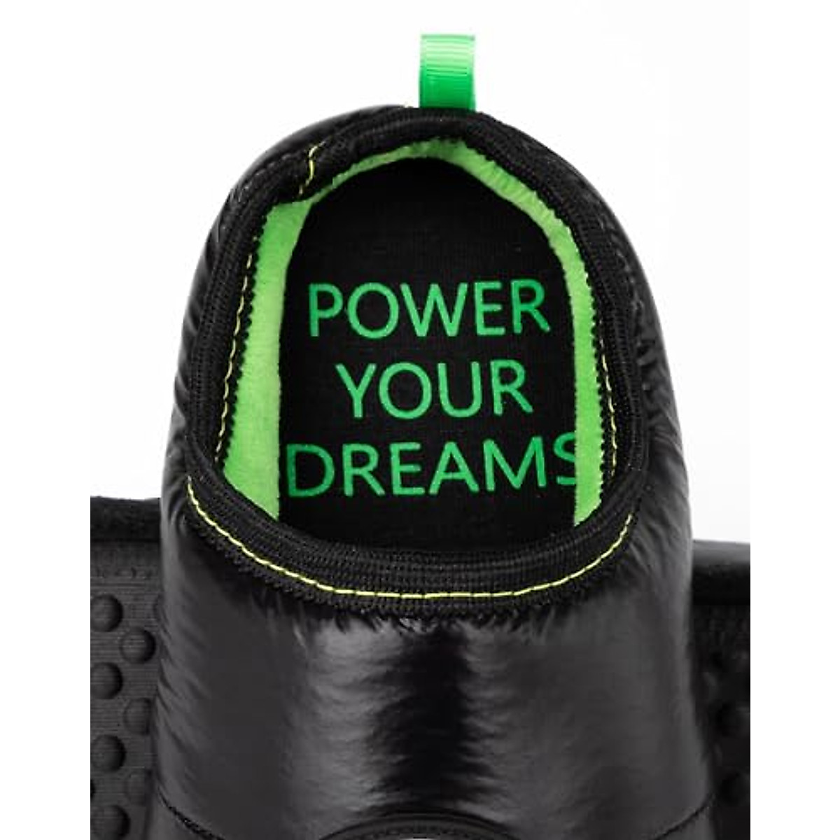 Xbox Slippers Boys Kids Teens Game Console Logo Green Black Shoes 2.5 US