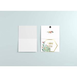 Red Door Inspirations Cactus Thank You Cards for Weddings, Baby Showers, or Any Occasion to express Thanks, 25 cards and envelopes