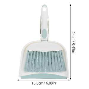 Cabilock Set Mini Broom Dustpan Tabletop Broom Hand Broom Small Table Broom Small Broom and Dustpan Keyboard Broom Brush Mini Cleaning Broom Brooms Whisk Broom Small Plastic Green