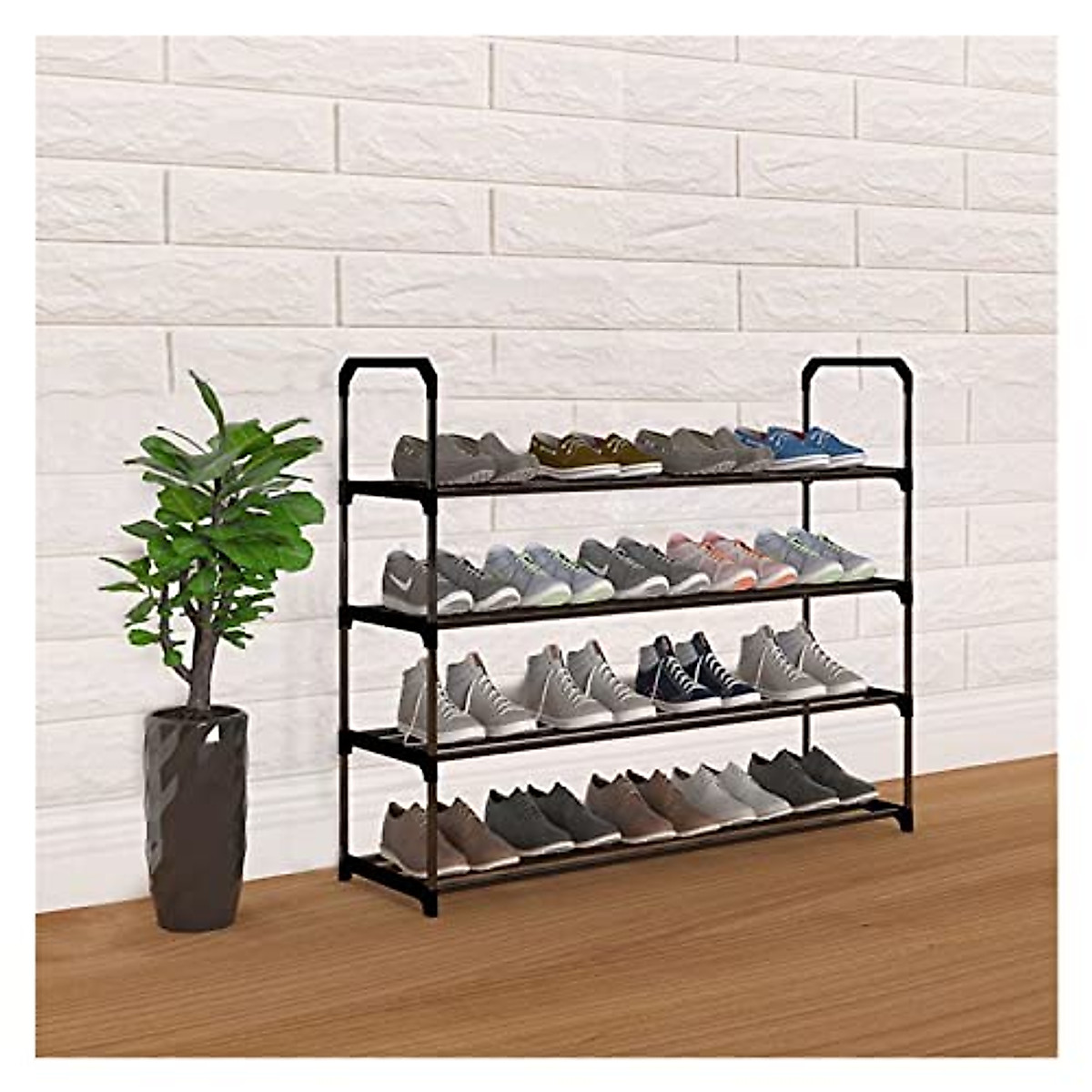 TFIIEXFL Shoe Shelf Home Put Small Mouth to Store Multi-Layer Shoe Cabinet Dormitory Indoor Good-Looking