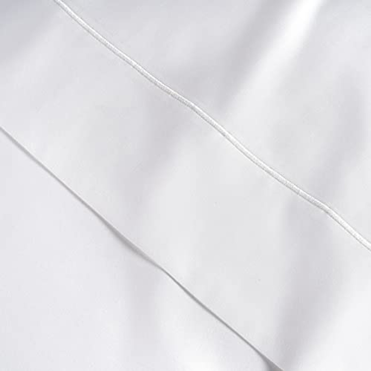 LANE LINEN King Size Pillow Case Set of 2 100% Egyptian Cotton Cases 1000 Thread Count Sateen White Cooling Cover - Perfect for Home Hotels & Hospital Use