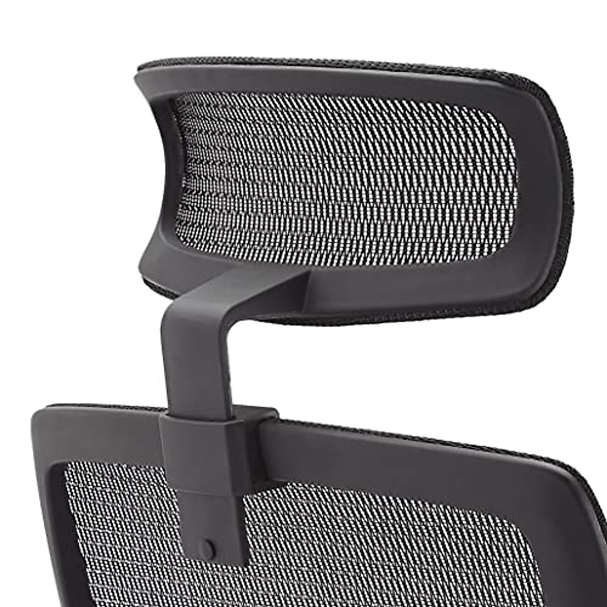 Amazon Basics Ergonomic Adjustable High-Back Mesh Chair with Flip-Up Arms and Headrest, Upholstered Mesh Seat - Black