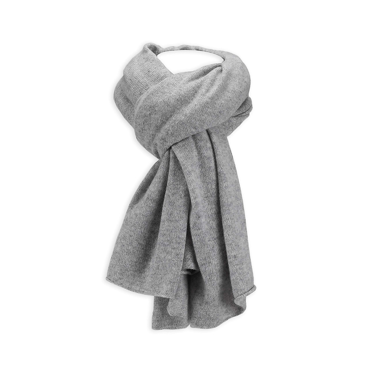 Jet&Bo 100% Pure Cashmere Lightweight Travel Wrap, Shawl & Scarf Gray, Storage Bag + Gift Box