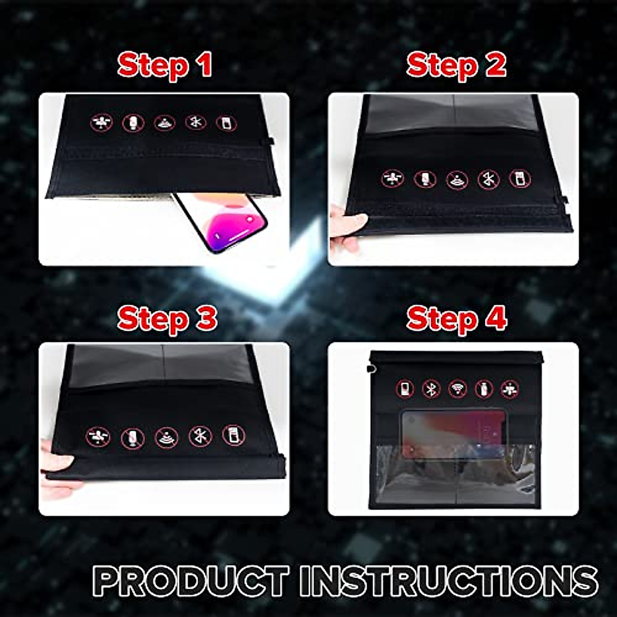 Faraday Bag Car Key Fob Protector,Signal Blocking Bag Mobile Phone Anti-Radiation Pouch Signal Shielding Bag Faraday Cage Car Accessories