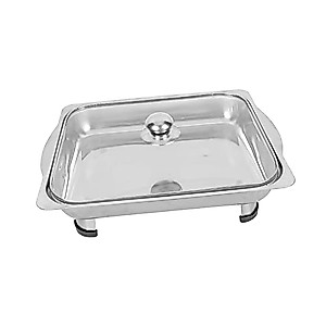 Gazechimp Chafing Dish Buffet Dish Tray Food Plate Easy to Clean Rectangular Serving Tray Stainless Steel Chafer for Catering Events Birthday Holidays, arc