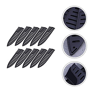 WINOMO 10pcs Edge Guards Cover Sleeves Plastic Cover Case Protectors for Chopping Cutter Black