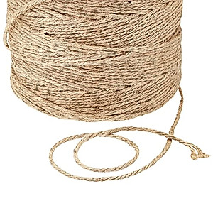 Amazon Basics All-Purpose Natural Jute Twine - #60 x 1425' Foot (2.5mm x 435m), Natural, 1 Pack