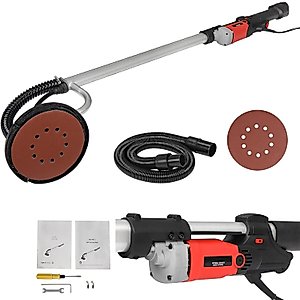 Saicool 800W Electric Drywall Sander, Commercial 6 Adjustable Variable Speed(1000-2000RPM) Disc Sander w/6 Sanding Pads,Foldable & Extendable Handle