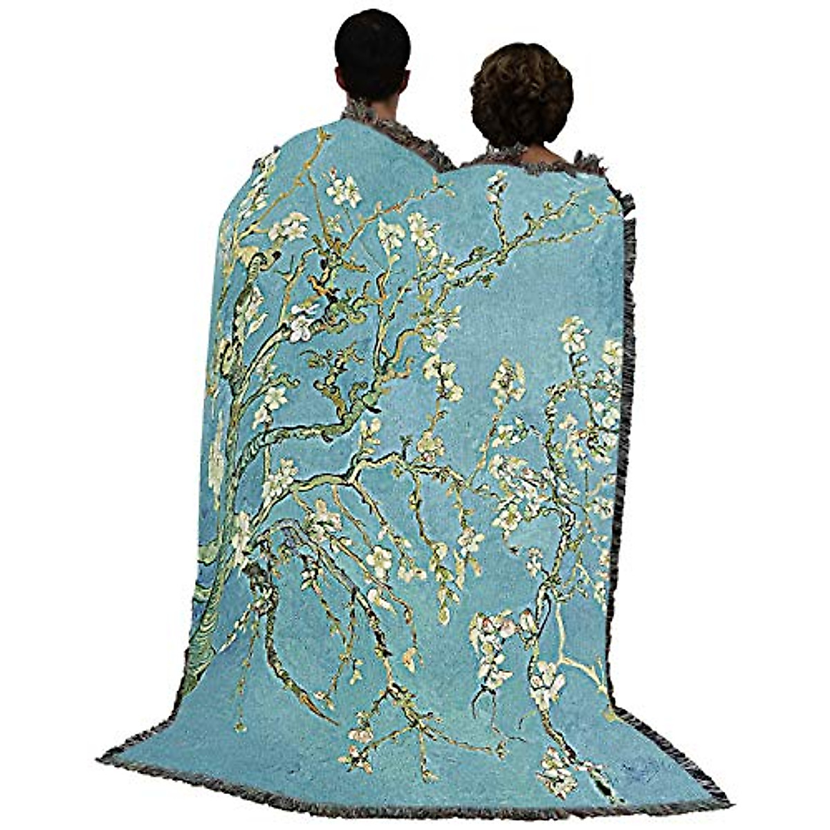 Pure Country Weavers Almond Blossoms Blanket by Vincent Van Gogh - Fine Art Gift Tapestry Throw Woven from Cotton - Made in The USA (72x54)