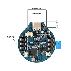 Yoidesu RP2040 Microcontroller Board for Raspberry Pi, RP2040 MCU Board with 1.28 Inch LCD, Dual Core ARM Cortex M0+ Processor, Flexible Clock Running Up to 133 MHz