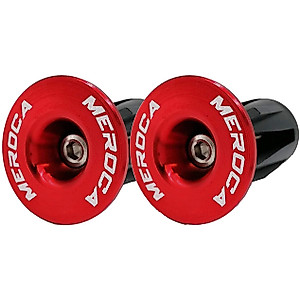 RANOKI Bar End Plugs Aluminum 1 Pairs for Most Bicycle Road Bike Mountain Bike MTB, BMX Bar Ends Handlebar （Red）