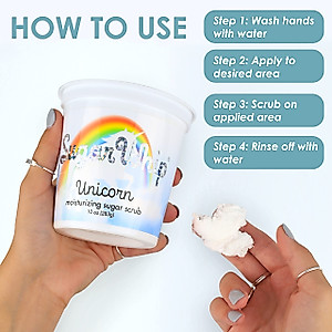 Primal Elements Sugar Scrub, Exfoliating Sugar Whip, Body Cleanser & Moisturizer, Unicorn, 10 oz Package