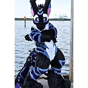 FurryWu Studio Japan New Dragon 3D Eyes Cat Huksy Dog Fursuit Teen Costumes Child Full Furry Suit Fursona Kigurumi Digitigrade Anime Costume, Custom Note pls