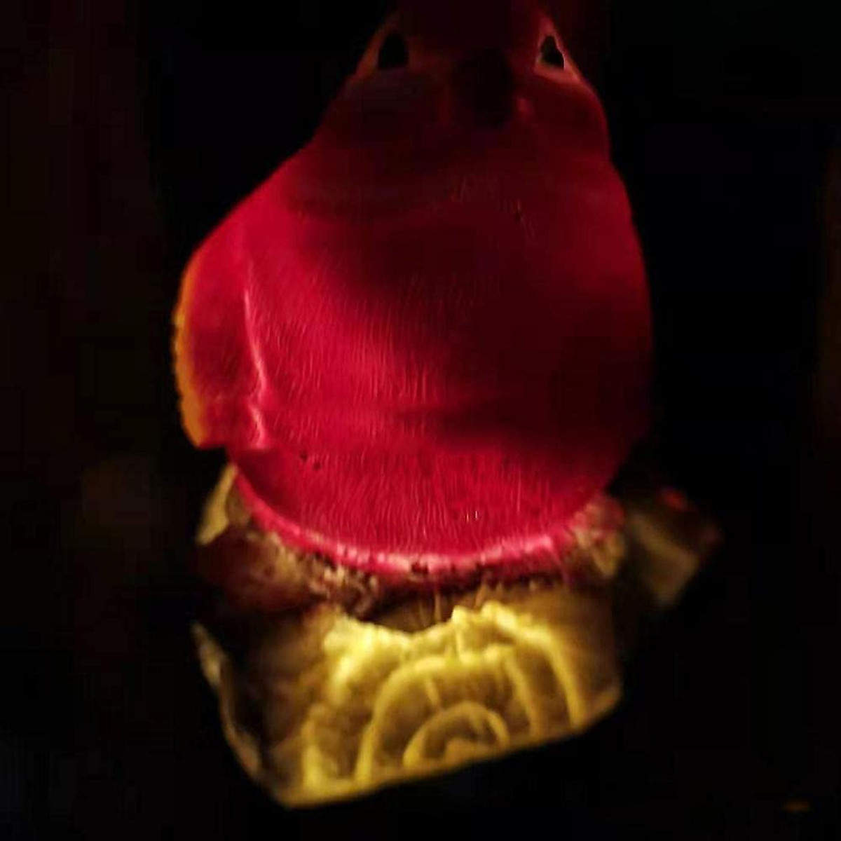 FPlife Technology Solar Bird Lights Fake Bird Decoy Statue Lamp Outdoor Garden Yard Patio Decor Lights-Bird Night Warm Light (Red Bird)