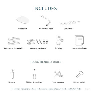 Moen EB500-R 2-Series Standard Non-Electronic Bidet Seat for Round Toilets, White
