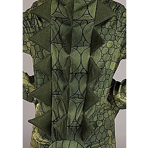 Kids Dangerous Alligator Costume Boys, Green Reptile Hooded Jumpsuit Halloween Outfit Small