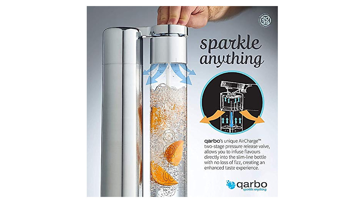 Twenty39 Qarbo Sparkling Water Maker - Effortless Fizz
