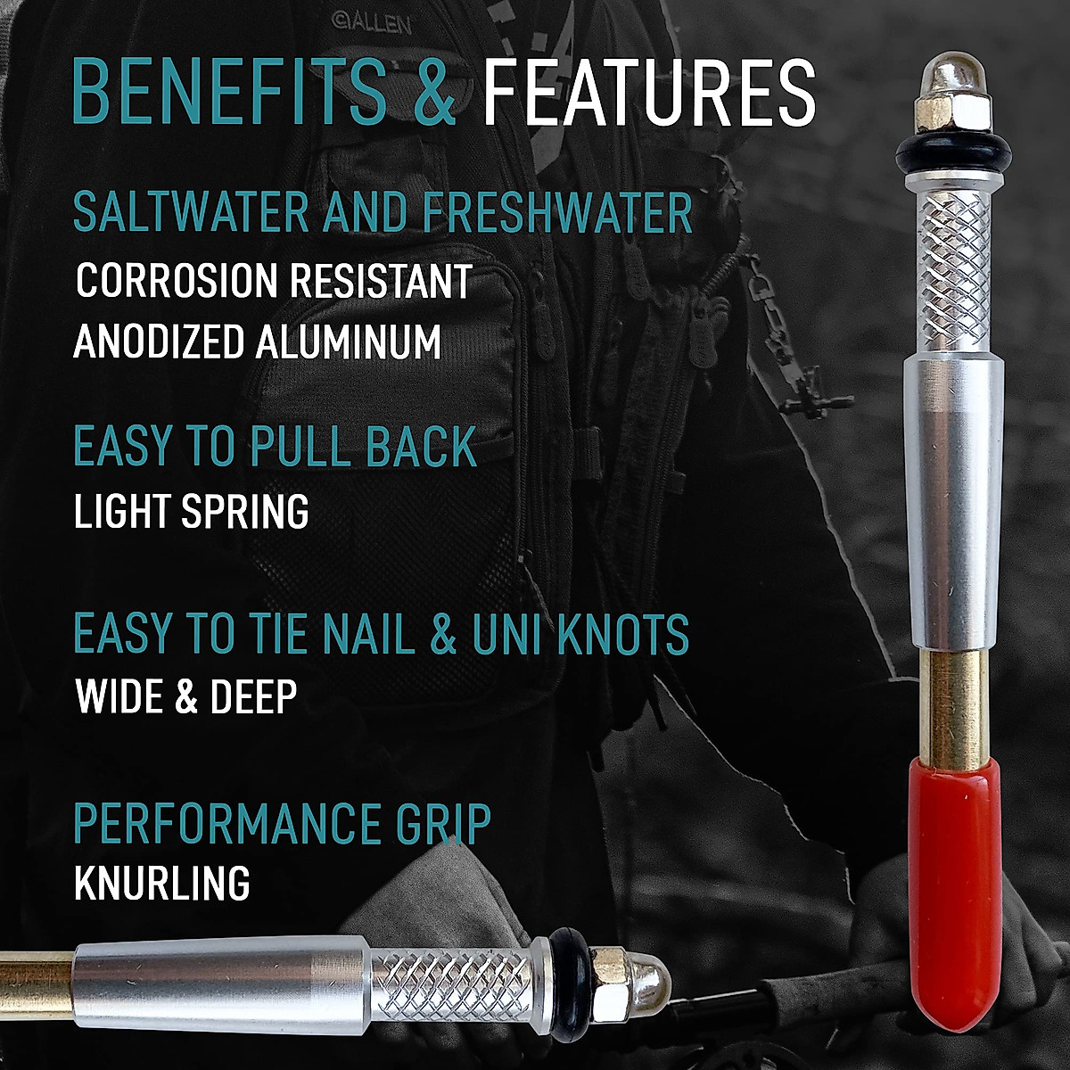 KNOT KNEEDLE - Designed to Tie Your Knots with Ease and Keep You Fishing Longer (2-Pack W/Zingers)