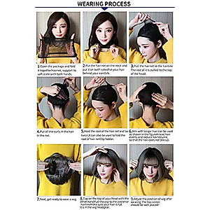 Long Black Body Wave Wigs with Bangs - 24 inch Glueless Synthetic Bodywave Wig, Heat Resistant Light Layered Wig for Girls Daily Party Cosplay