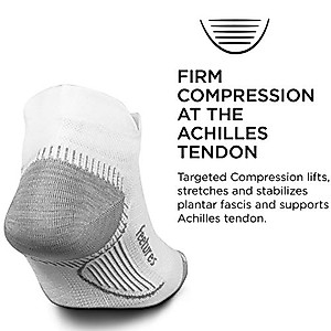 Feetures Plantar Fasciitis Relief Sock Ultra Light No Show Tab- Compression Sock for Men & Women