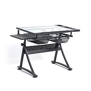 VejiA Drafting Tables American Children Adult Liftable Glass Drawing Table Art Work Table