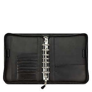 FranklinCovey - FC Basics Binder - Simulated Leather Zipper Binder (Classic, Black)