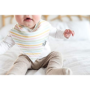 Copper Pearl Baby Bandana Drool Bibs for Drooling and Teething 6 Pack Gift Set For Girls “Sunny Set