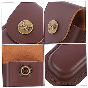 2pcs Leather Case Cutter Small Convenient Cutter Cover Leather Small Convenient Cutter Protector Waist Belt Cover Protection Cutter Cover Waist Cutter Cover