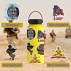 Army Stickers 52PCS Military Stickers Us Army Military Stickers and Decals Morale Scrapbooking Supplies forTeens Stickers for Laptop,Bumper,Skateboard,Water Bottles,Computer,Phone,Stickers for Kids Teens (Army)
