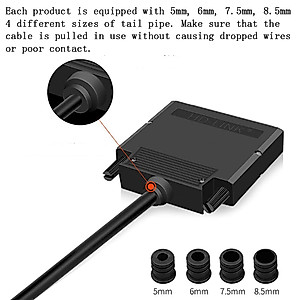 ANMBEST Thinner DB37 Solderless RS232 D-SUB Serial to 37-pin Port Terminal Female Adapter Connector Breakout Board with Case Long Bolts Tail Pipe