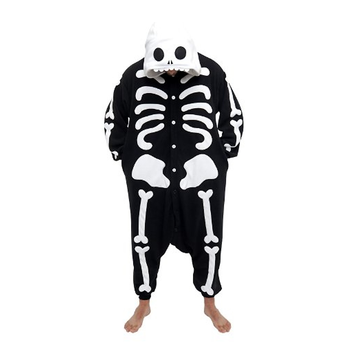 SAZAC Skeleton Kigurumi - Onesie Jumpsuit Halloween Costume