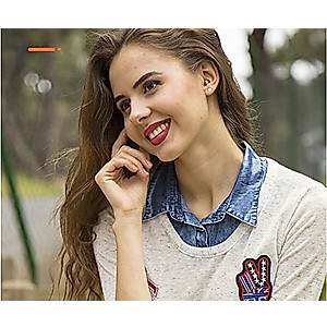 Xmenha White Invisible Earbuds Long Endurance Hours Playtime Mini Bluetooth Earbuds True Wireless Earbuds Stereo HiFi Music IPX5 Waterproof Noise-Cancelling Discreet with Wireless Charging Case