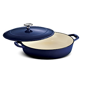 Tramontina Enameled Cast Iron Covered Braiser Gradated Cobalt 4-Quart, 80131/069DS