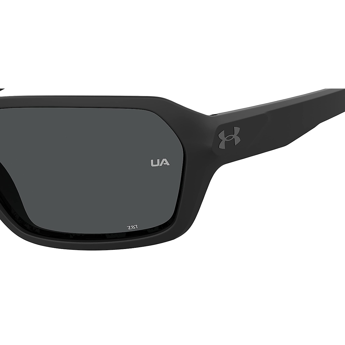 UA Recon Square Sunglasses, Matte Black Frame w/ Gray Lenses (1374555)