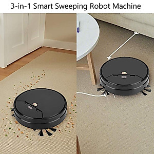 Zerodis Robot Vacuum and Mop Combo, Smart Robotic Sweeping Cleaner Slim Mopping Robot Vacuum Cleanning Tool for Home Office Hard Floor Pet Hair Carpet