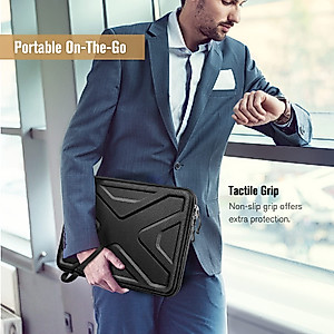 SITHON Hard Shell Laptop Sleeve Case for 15” MacBook Air M3 A3114 2024 M2 A2941 2023, 16” MacBook Pro (M3/M2/M1 Pro/Max) A2991 2023-2019, 15 Surface Laptop, Shockproof Computer Bag, Black