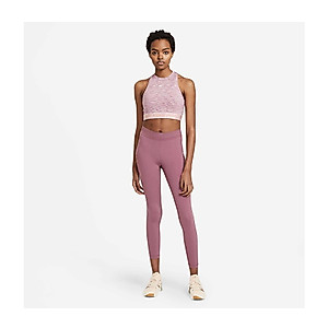 Nike Women's Space-Dyed Cropped Tank Top (Pink Glaze, X-Small)