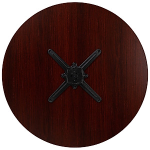 EMMA + OLIVER 36" Round Multi-Purpose Conference Table in Mahogany - Meeting Table for Office