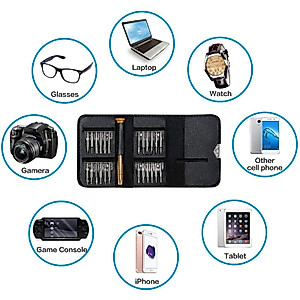 Jstcmadby 25pcs Mini Screwdriver Set Hand Tool Repair Kit for Eyeglasses Laptop Watch