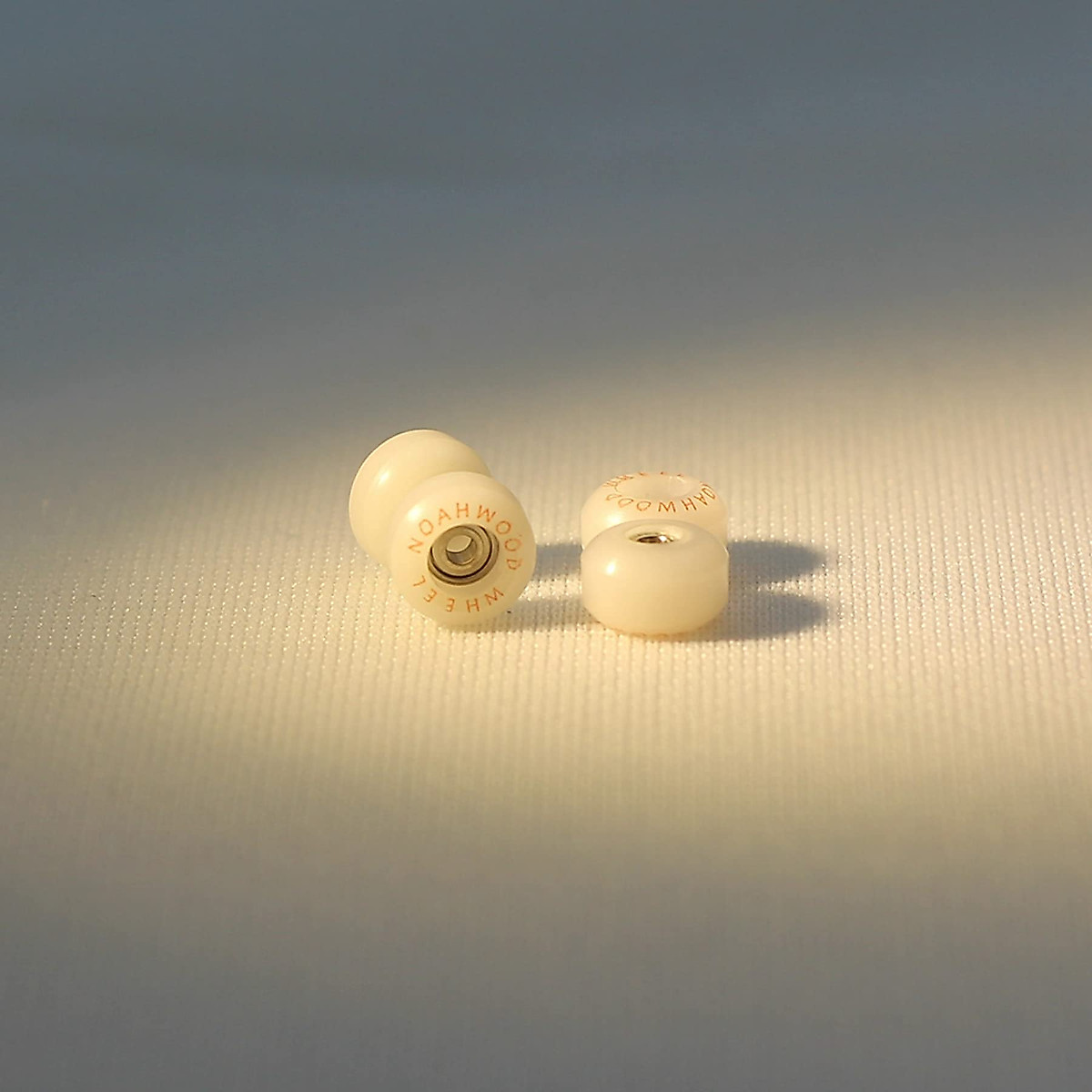 NOAHWOOD Fingerboards Parts Logo White Crown Wheels (ABEC-5 PRO Bearing) +Prince Silvery Trucks (33.8mm)