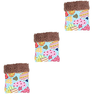 POPETPOP 3pcs Chinchilla Bedding Fleece Sleeping Bag Hamster Cage Bedding Guinea Pig Bed Pet Bed House Hamster Sleeping Bag Bed Linings Hug Cup Cotton Nest Mice Warm Mat Hamster House Bed