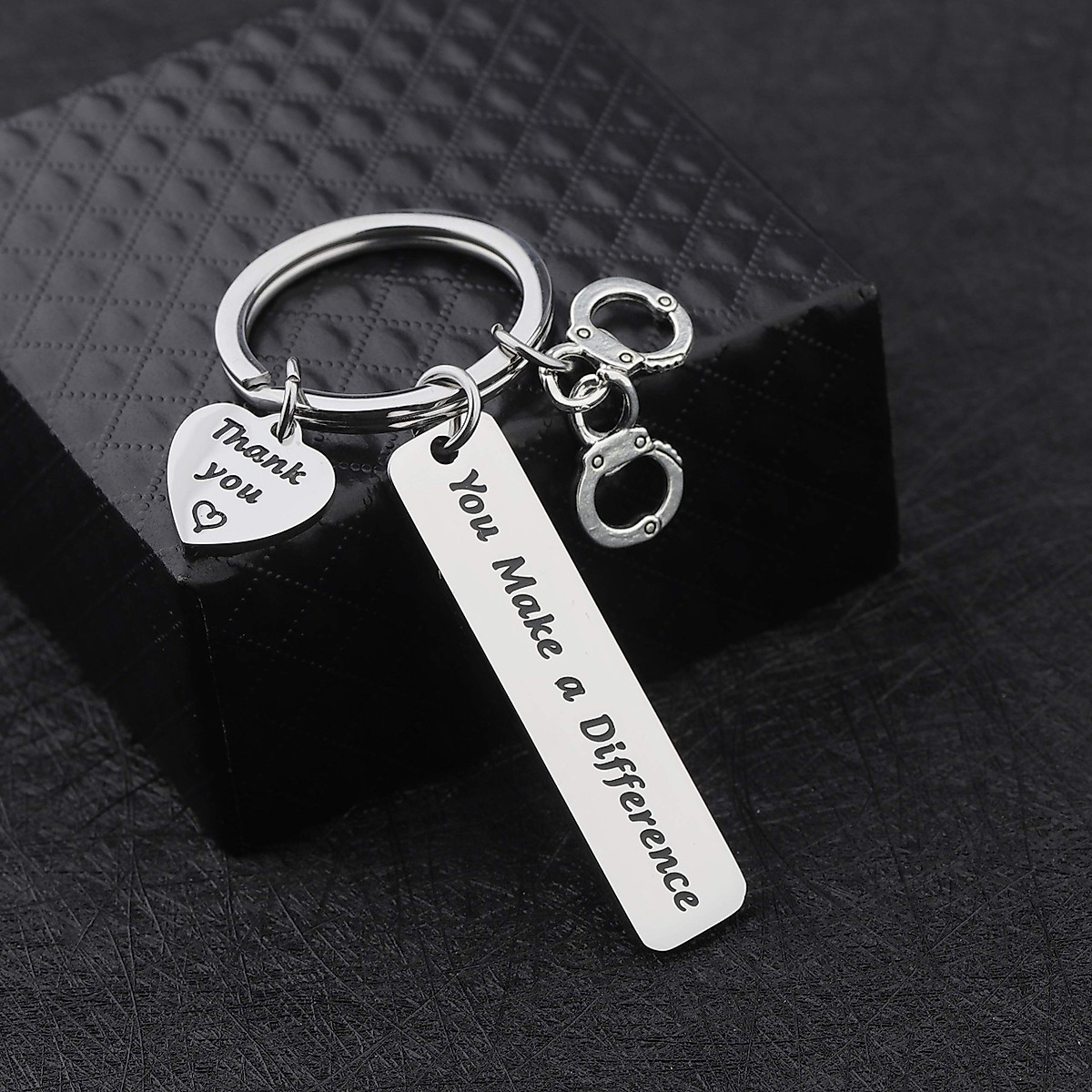 TGBJE Police Officer Appreciation Gift You Make A Difference Keychain Police Officer Gift Police Graduation Gift (Police Officer Gift)